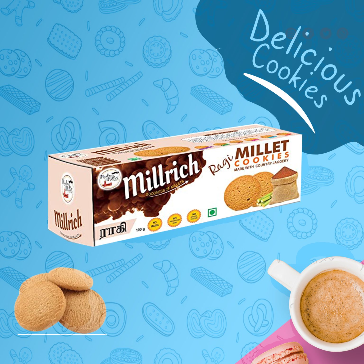 Millet Cookies | Crunchy And Nutritious Online - Order Now