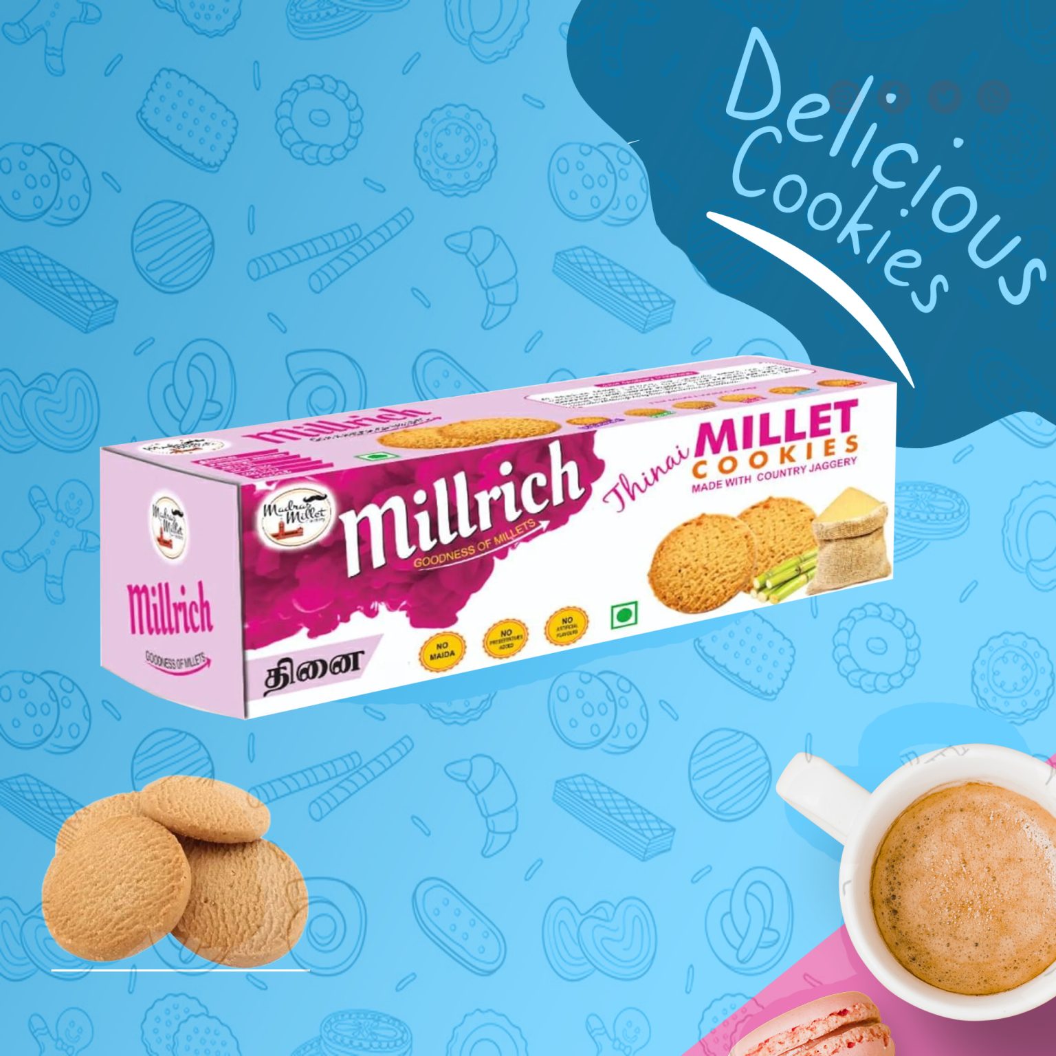 Millet Cookies | Crunchy And Nutritious Online - Order Now